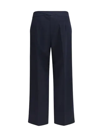 Avenue Montaigne Womens Grace Tropical Pants Navy Polyester; Viscose; Elastane Trousers