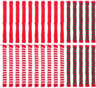 Pretyzoom 30 St&uuml;Ck Weihnachts Mini Schals, Niedliche F&uuml;R Kinder Strick Mini Schals F&uuml;R Dekoration Perfekt F&uuml;R Weihnachtsfeiern Und Festtagsdekoration