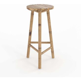 Rendez-Vous D&eacute;co Tabouret de bar ext&eacute;rieur en bambou 74 cm - ELI