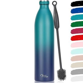Milu Bouteille deau en Acier Inoxydable - Double paroi isolée sous vide - Bouche Standard Gourde - 350ml 500ml / 750ml / 1000ml/ 1.5l - sans BPA - Thermo G