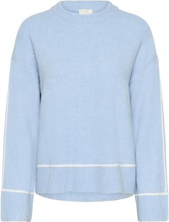 Kaffe Womens Pullover Long Sleeves Round Neck Loose Fit Long Sleeves Stripes