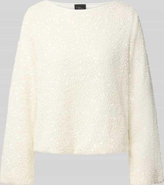 s.Oliver Black Label Pullover mit Allover-Paillettenstruktur
