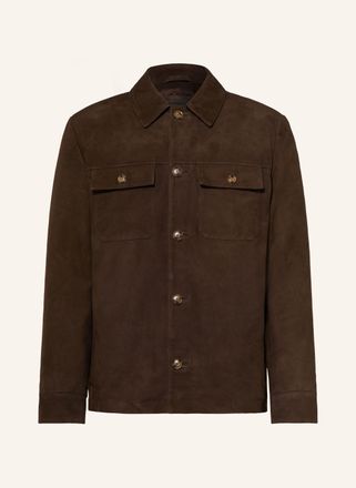 Fynch-Hatton Fynch-Hatton Leder-Overshirt braun