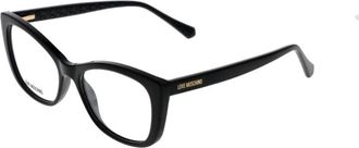 Love Moschino Femme, Accessoires, Noir, Taille: ONE Size Monture de lunettes en propionate de cellulose