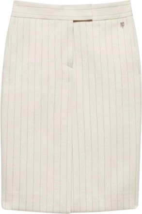 Aniye By Femme, Jupes, Beige, Taille: 38 FR Pinstriped Pencil Skirt
