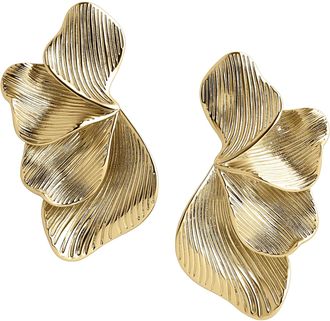 Classyandfabulous Jewelry Ohrringe Oversize Ginkgo Leaf