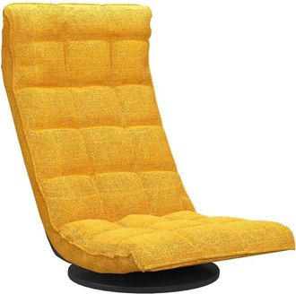 vidaXL Bodenstuhl Drehbar Senfgelb Stoff vidaXL