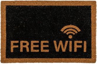 Out of the Blue Fußmatte, Free WiFi, ca. 60 x 40 cm, mit Headercard zum Aufhängen