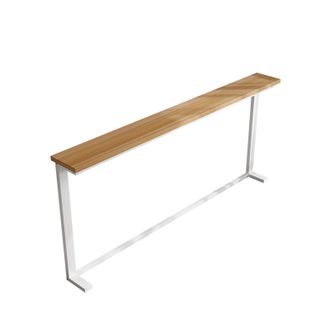 Generic Flurtisch, H-Konsolentisch, Beistelltisch f&uuml;r hinter dem Sofa, Konsolentische, schmaler Sofatisch mit Holzplatte und Metallrahmen, schmaler Wandtisch 