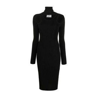 Coperni Femme, Robes, Noir, Taille: 42 FR Robe en Tricot Noir avec Découpe