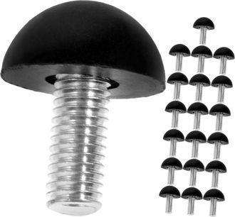 NUOBESTY 20 Stück Teiliges Verstellbares Möbelfuß mit Schrauben und Gummipads Stabile Runde Köpfe für Schutz und Höhenanpassung von Stuhl Tisch und Regalbeinen