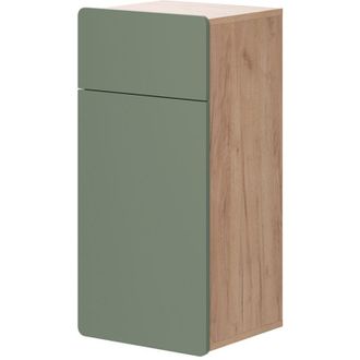 Vicco Meuble salle de bain Izan, Force dor Ch&ecirc;ne/Vert, 36.6x76.6cm avec tiroir et porte