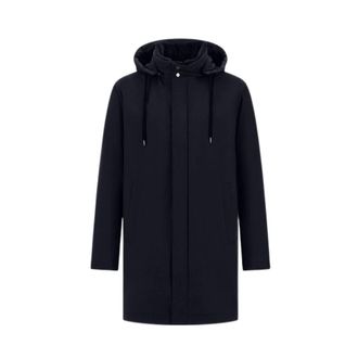 Herno Resort Parka in Melange - - Jackets - Herren - Blau - XL