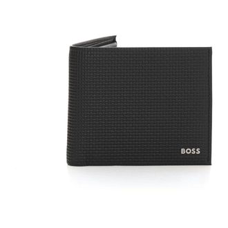 HUGO BOSS Homme, Accessoires, Noir, Taille: ONE Size Ensemble cadeau porte-cartes et portefeuille en cuir gaufr&eacute;