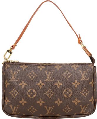 Louis Vuitton Crossbody Bags - Louis Vuitton Canvas Monogram Pochette Accessoire - Gr. unisize - in Braun - f&uuml;r Damen