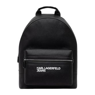 Karl Lagerfeld Rucksack aus beschichtetem Kunstleder - - Bags - Herren - Schwarzk - ONE SIZE