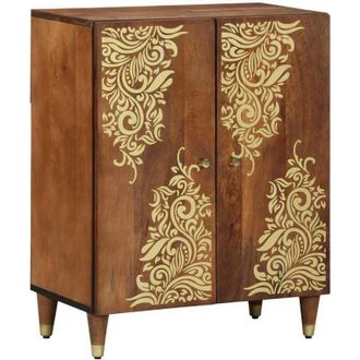 vidaXL Buffet Marron 60 x 33.5 x 75 cm Bois de manguier massif Vidaxl