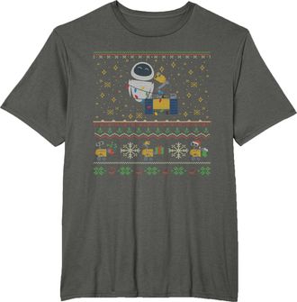 Pixar Disney PIXAR Wall-E & Eve Ugly Christmas Sweater Holiday T-Shirt