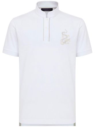 Shanghai Tang Poloshirt mit Stickerei - Wei&szlig;