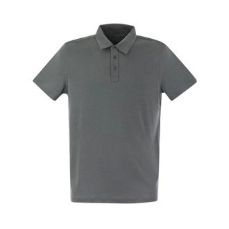 Majestic Filatures Homme, Tops, Gris, Taille: S Polo &agrave; manches courtes