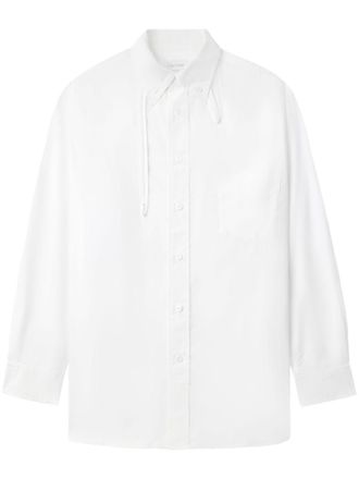 Yohji Yamamoto chemise &agrave; d&eacute;tail de bretelles - Blanc