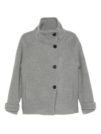 PESERICO veste boutonnée à col montant - Gris
