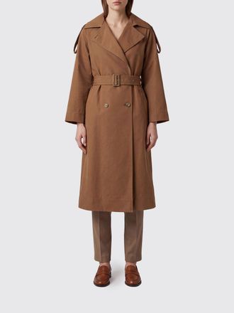 Herno Trench-coat droit mi-long en m&eacute;lange de coton d&eacute;perlant avec ceinture