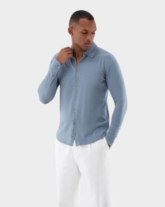 van Laack Strick Hemd aus Air Cotton