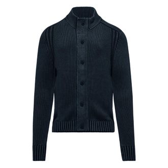 Bomboogie Baumwoll-Cardigan mit Stehkragen - - Knitwear - Herren - Blau - XL