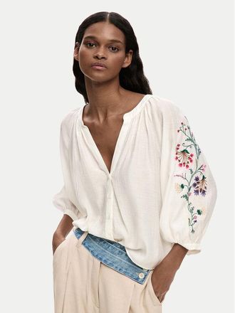 Desigual Bluse 26SWBW13 Wei&szlig; Regular Fit