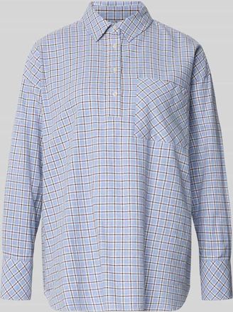 Emily van den Bergh Regular Fit Bluse im Allover-Look mit Brusttasche