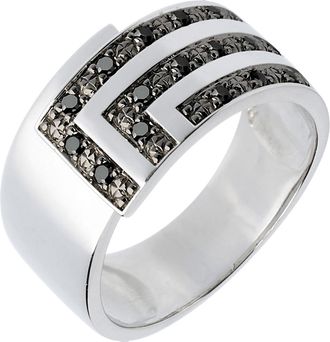 Edenly AP3213 - Ring Harmonie aus Weißgold und schwarzen Diamanten