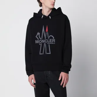 Moncler Schwarzer Cardigan mit Rei&szlig;verschluss aus Polartec