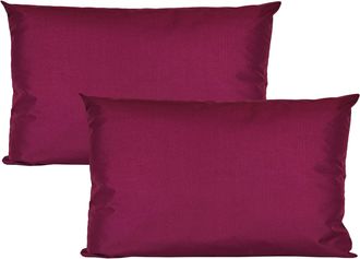 JACK 2er Set 40x60cm Outdoor Kissenhülle Kissenbezug Wasserfest Sitzkissen Lounge Kissen Garten Stuhl Lotus Effekt, Farbe:Bordeaux