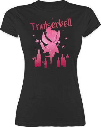 Shirtracer Shirt Damen - JGA Junggesellenabschied Frauen - Trinkerbell Malle I Trinker Belle I Trinker Bell - XXL - Schwarz - feen Oberteil t-Shirts junggesellin