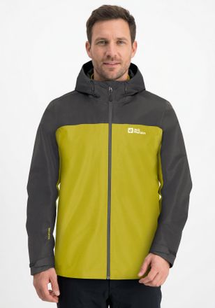 Jack Wolfskin 3-in-1-Funktionsjacke JACK WOLFSKIN TAUBENBERG 3IN1 JKT M, Herren, Gr. S, gr&uuml;n (chartreuse), Obermaterial: 100% Polyester, normal, hoch geschlossener 