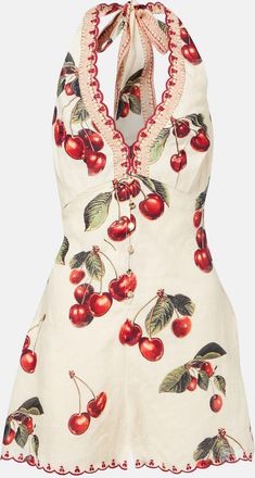 Camilla Combi-short Notes From The Road imprimée en lin