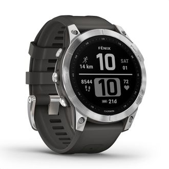 Garmin Fenix 7 Smartwatch mit QuickFit Uhrenarmband 22mm grau/Silber
