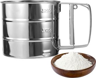 Generico Manuelles Sieb zum Backen | Ergonomischer manueller Sieb, Zuckersieb f&uuml;r Puderzucker - zum Zernieren von Zucker, Kaffeepulver, K&uuml;chenutensilien, Backw