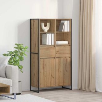 vidaXL vidaXL Buffet 2 pcs Ch&ecirc;ne artisan 81 x 36 x 150.5 cm Bois ding&eacute;nierie