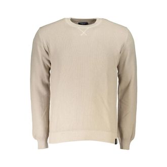 North Sails Homme, Pulls, Beige, Taille: XL Pull Beige en Coton avec Détails Contrastants