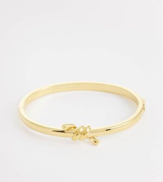 Abbott Lyon Armreif aus Edelstahl mit 18-Karat-Vergoldung und verdrehtem Knotendetail-Goldfarben