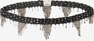 Isabel Marant Ceinture Esnia - Femme - Noir Et Argent&eacute; - Taille 75 - Isabel Marant