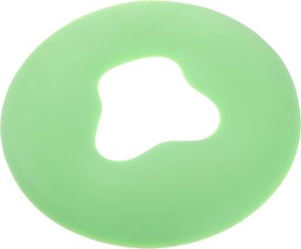 Garneck Silikon Gesichtskissen Rund Gr&uuml;n mit Gesichts&ouml;ffnung Rutschfestes Spa und Salon Nackenkissen Atmungsaktiv und Pflegeleicht f&uuml;r Professionelle Hautpfle