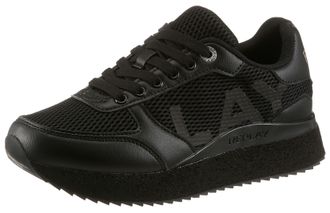 Replay Plateausneaker REPLAY, Damen, Gr. 37, schwarz, Lederimitat, Textil, unifarben, Schuhe Plateausneaker, Trend-Sneaker, Freizeitschuh, Halbschuh mit Logo