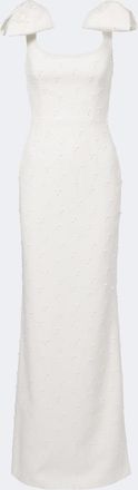 Rebecca Vallance Bestickte Robe Mariee aus Cr&ecirc;pe