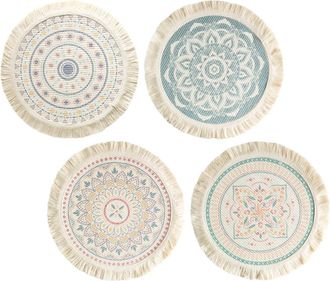 NUOBESTY NUOBESTY 4 St&uuml;ck Hitzebest&auml;ndige Tischsets aus Baumwolle rutschfest und Strapazierf&auml;hig Gro&szlig;e Platzsets f&uuml;r Wohnzimmer und Esszimmer Wiederverwendbare