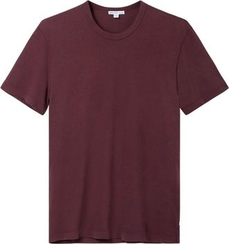 James Perse Homme, Tops, Violet, Taille: S T-shirt &agrave; Manches Courtes et Col Rond