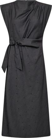 Co'Couture Femme, Robes, Gris, Taille: 36 FR &Eacute;l&eacute;gante Robe Longue SagaCC avec Ceinture &agrave; la Taille