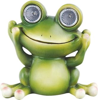 SOLUSTRE Solar Gartenlampe Frosch Statue Niedliches Cartoon Nachtlicht Für Garten Solarleuchte Deko Und Tragbar Für Außenbereiche Dekoration Für Zuhause Und Fr